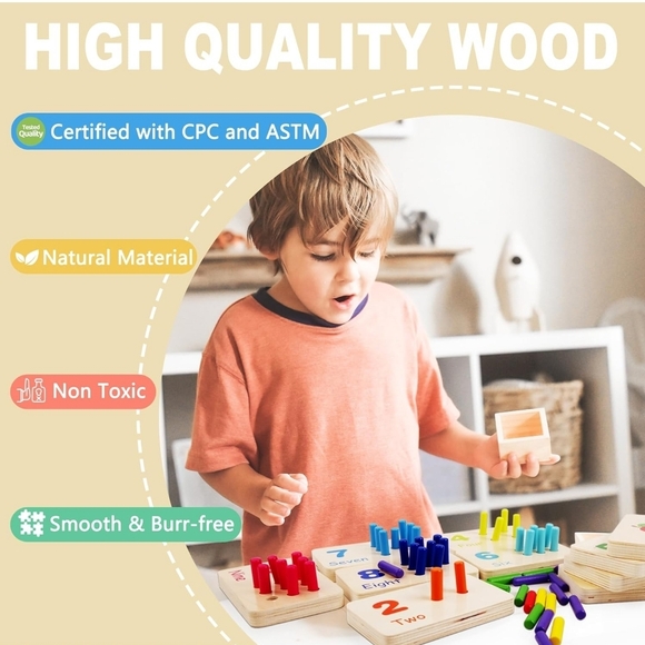 Toys | Educational Wooden Counting Toy Set | Poshmark